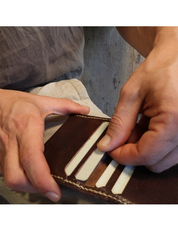 leather slim card wallet